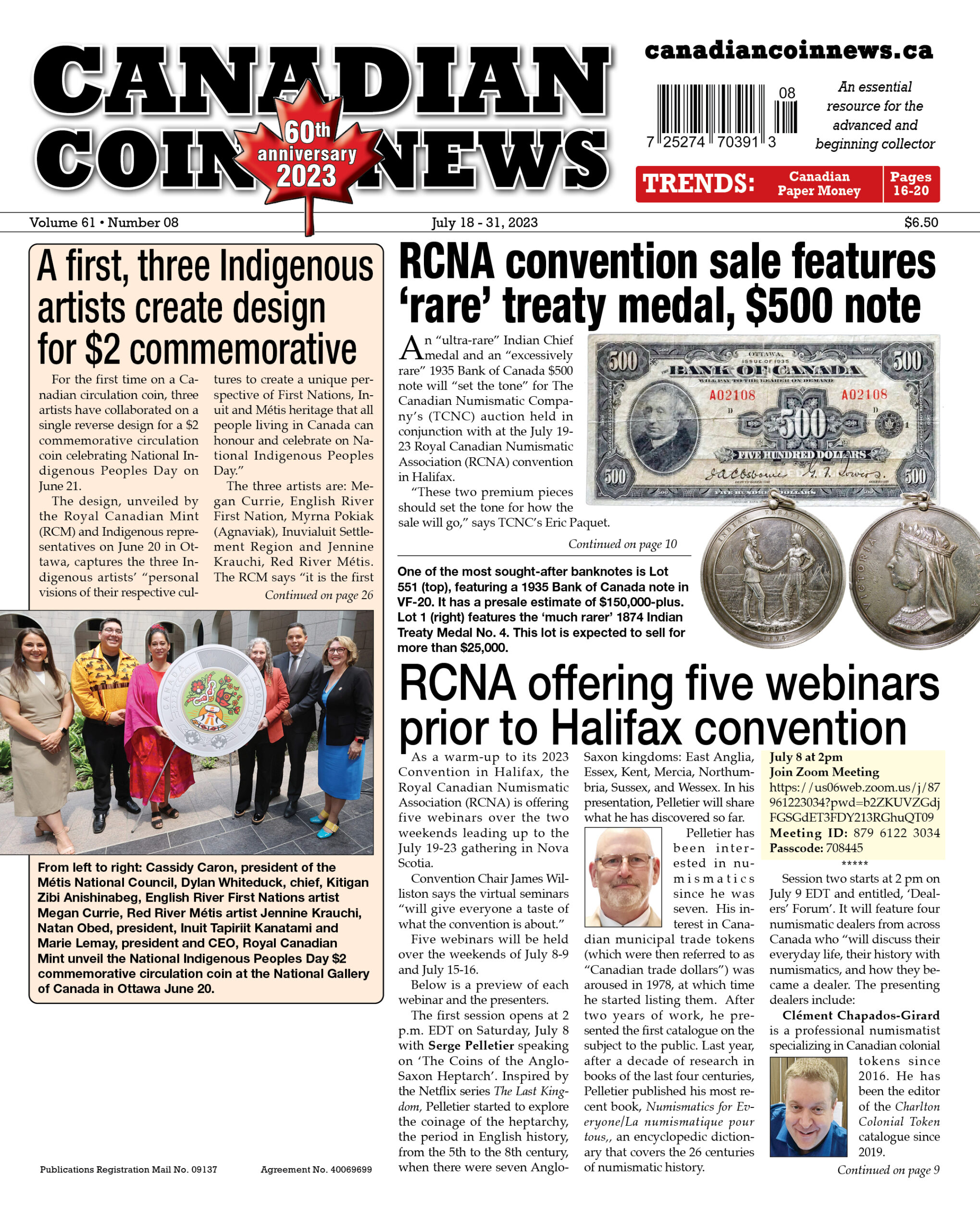CCNV61#08-July18.23Cover - Canadian Coin News